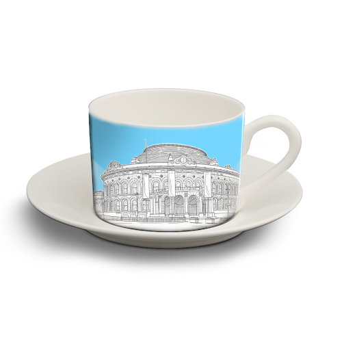 Leeds Corn Exchange Drawing (Pale Blue Background) - designer placemat ...
