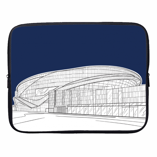 Colourful Christmas baubles on ArtWOW: Tottenham Stadium Drawing (Navy ...